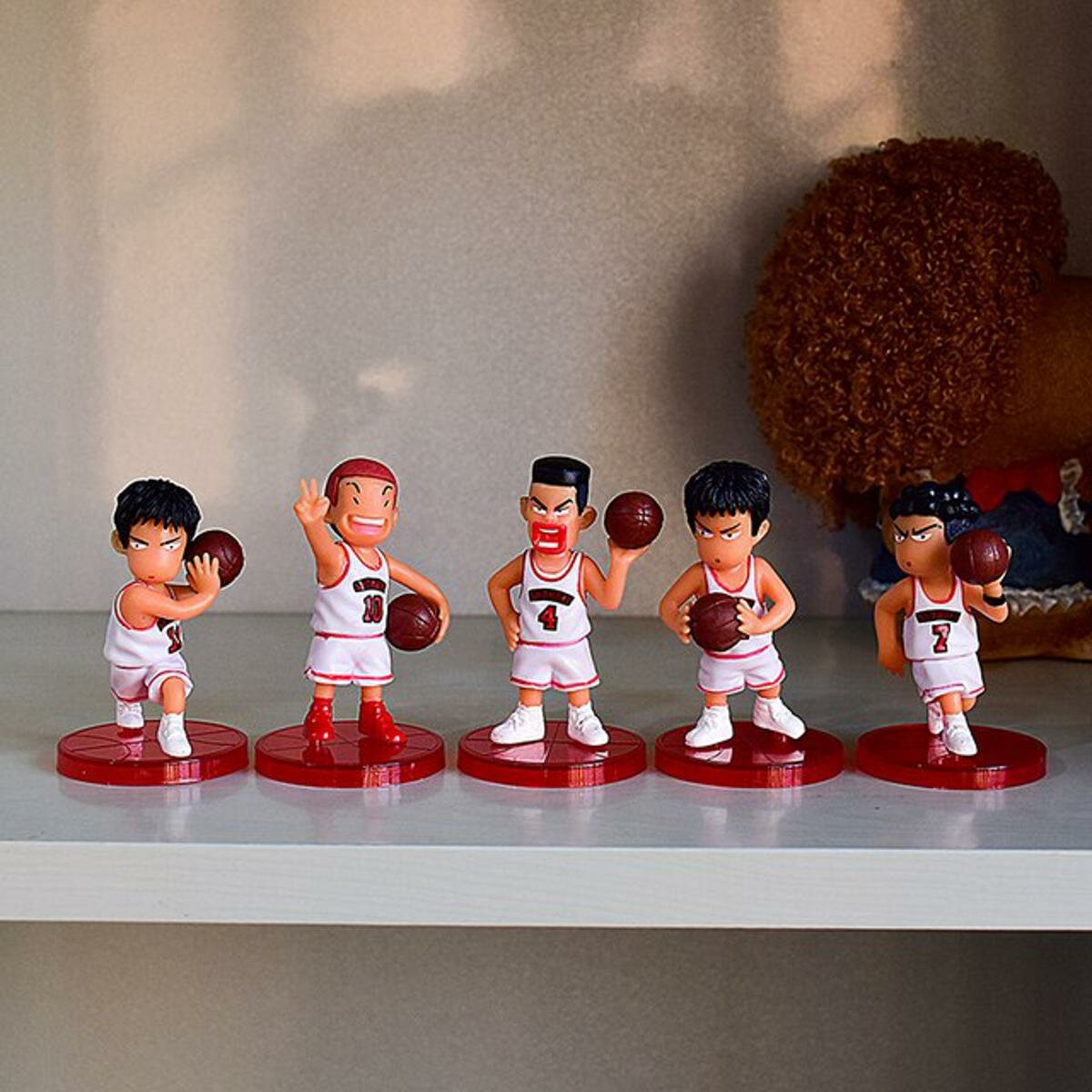 5 шт./лот SLAM DUNK Shohoku баскетбольный игрок фигурки игрушки Hanamichi Rukawa Kaede Sakuragi аниме модель игрушки