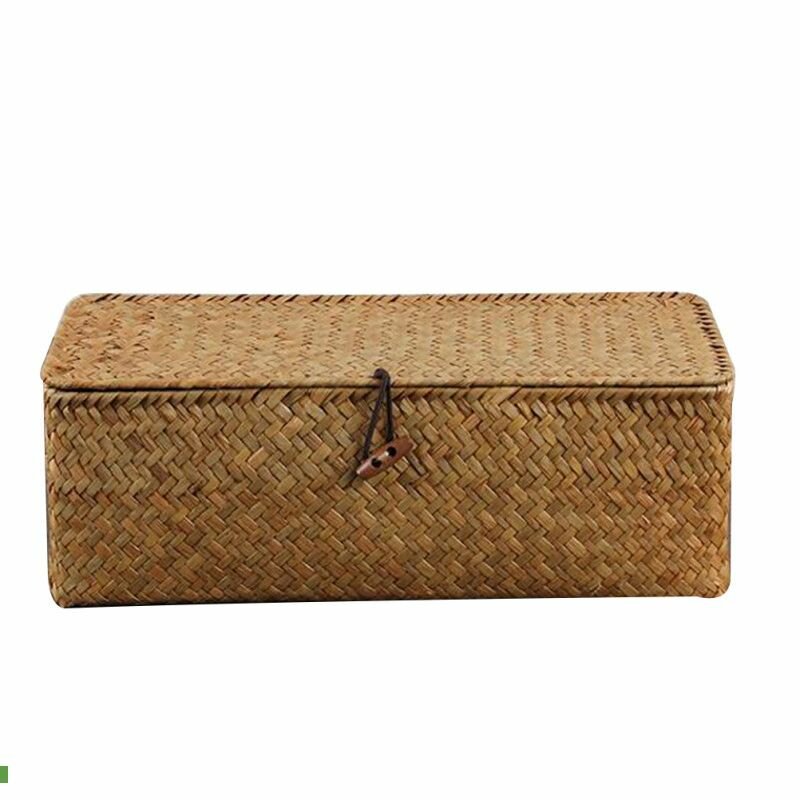 Корзина для белья с тремя сетками, закрытые хранительные корзины, плетеная полка**