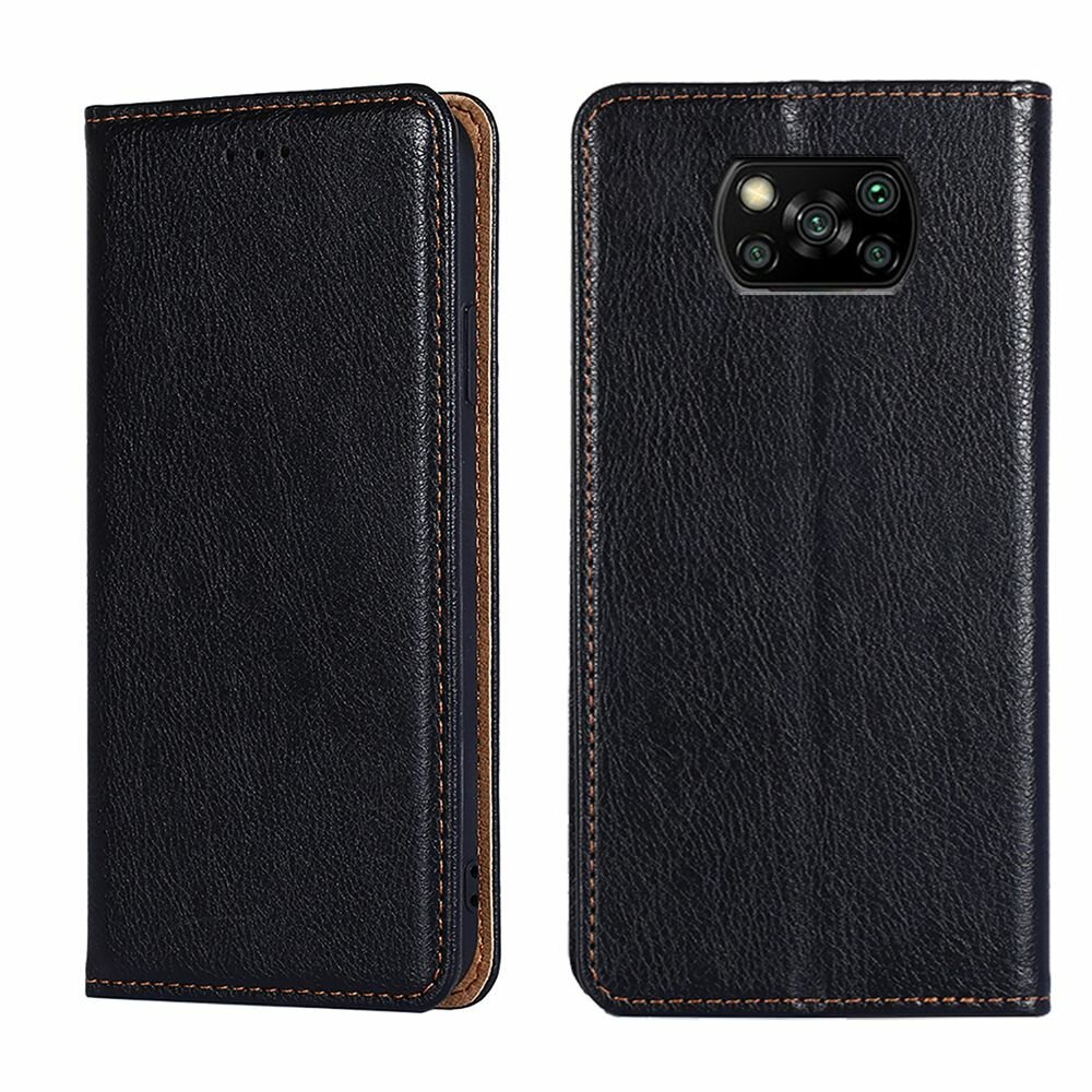 Чехол-книжка MyPads для Xiaomi Poco X3 NFC / X3 / X3 Pro (черный)