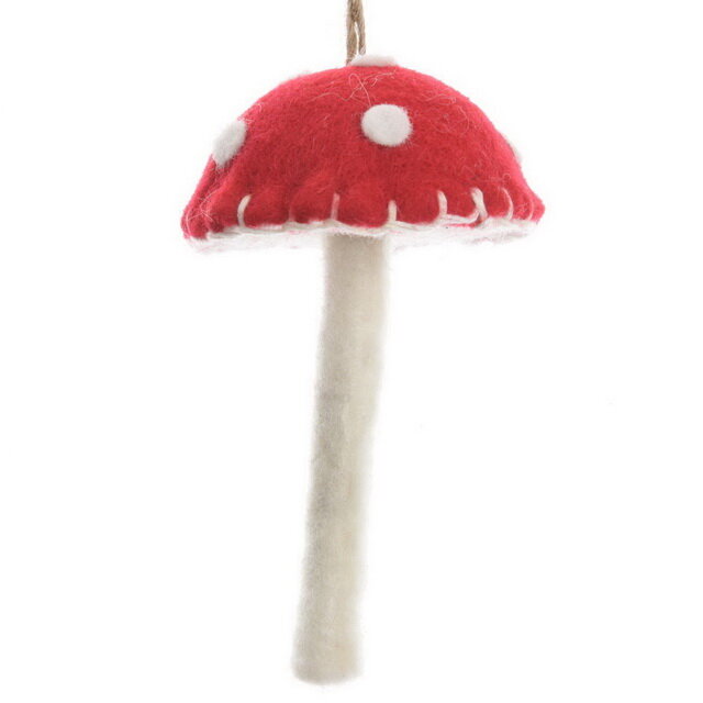 Елочная игрушка Гриб Мухомор - Foresta di Lana 14 см, подвеска, Kaemingk, 610280