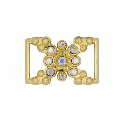 GB 1591-JC66 Пряжка со стразами Шлевка Micron 32×32 мм №30 под золото фурнитура для одежды