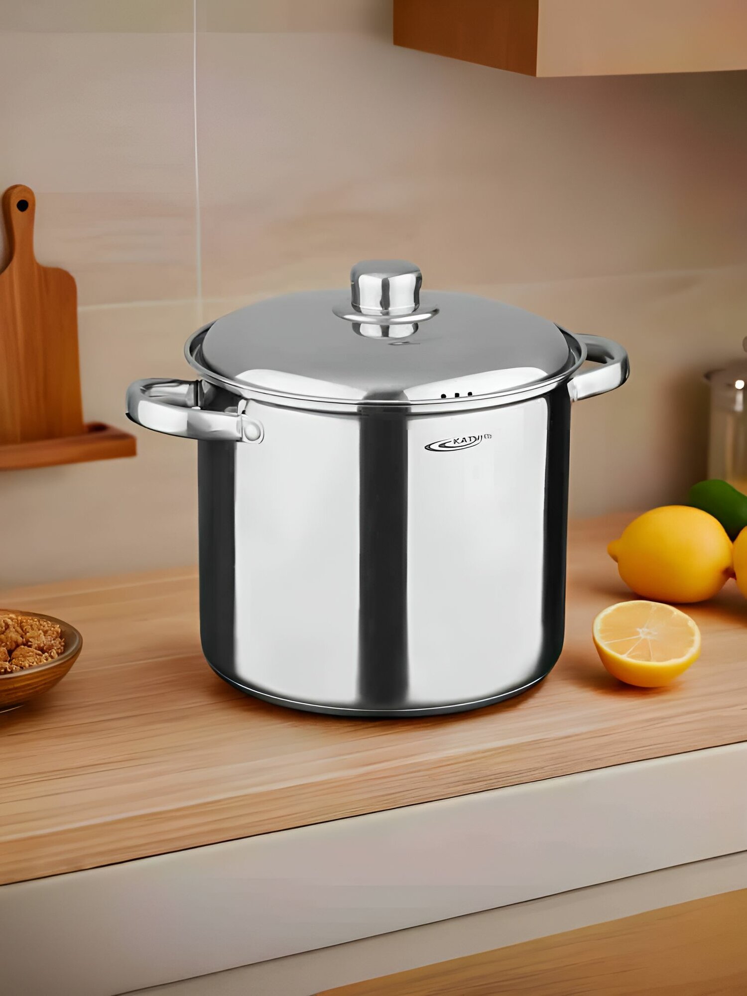 Кастрюля Катунь гретта 9л из нержавеющей стали, ТРС. профессиональная, для ресторана, кафе и дома