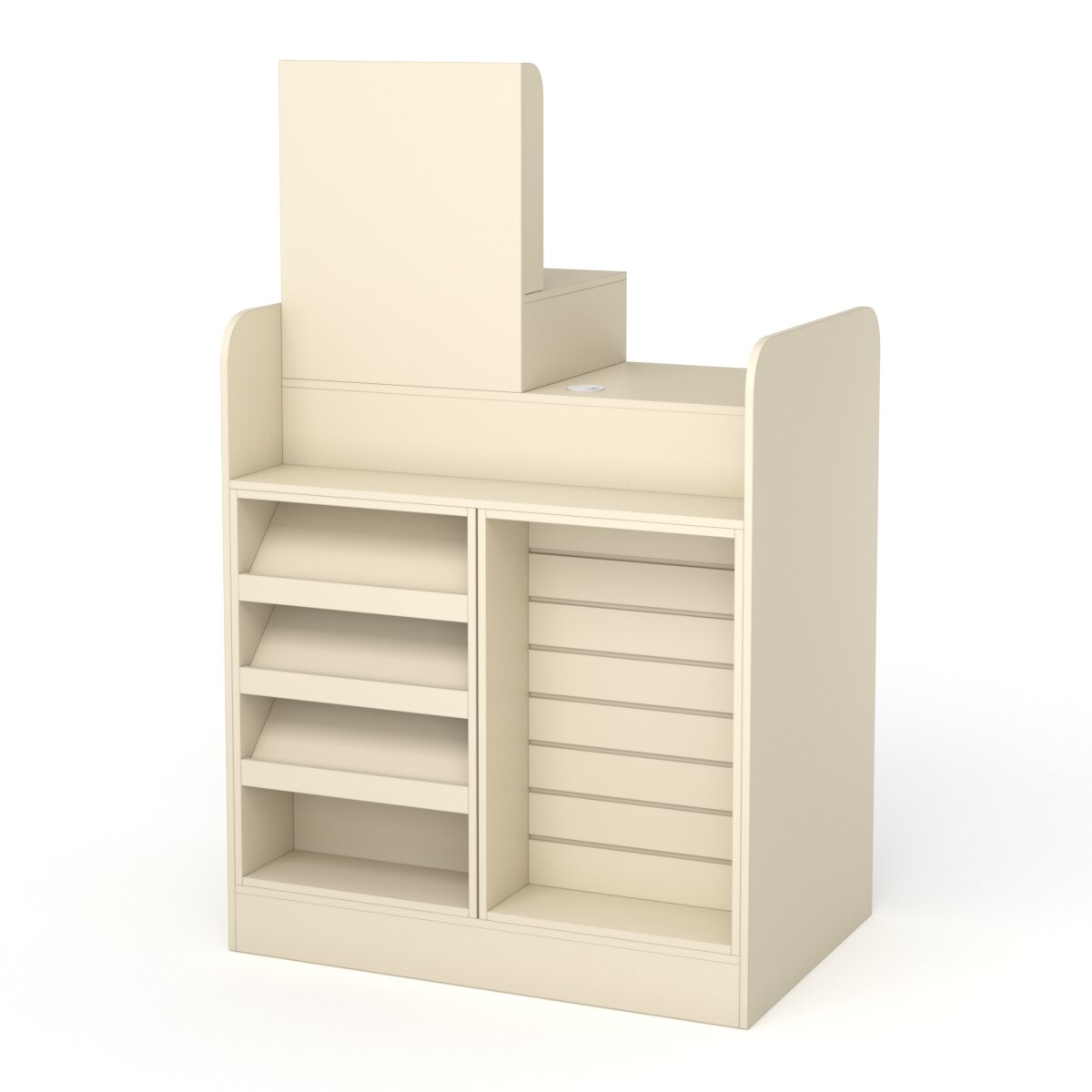 Кассовый стол "ривьера молди" №2А (левосторонний), Крем Вайс. Производитель товара - компания Westcom.