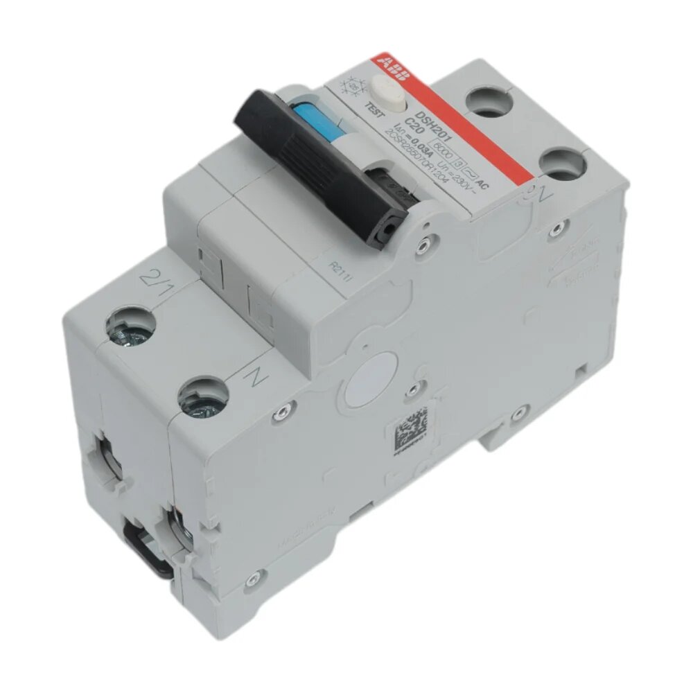 Автоматический, ABB, выключатель дифференциального тока ABB DSH201 C20 AC30 2CSR255070R1204, модульный двухполюсный