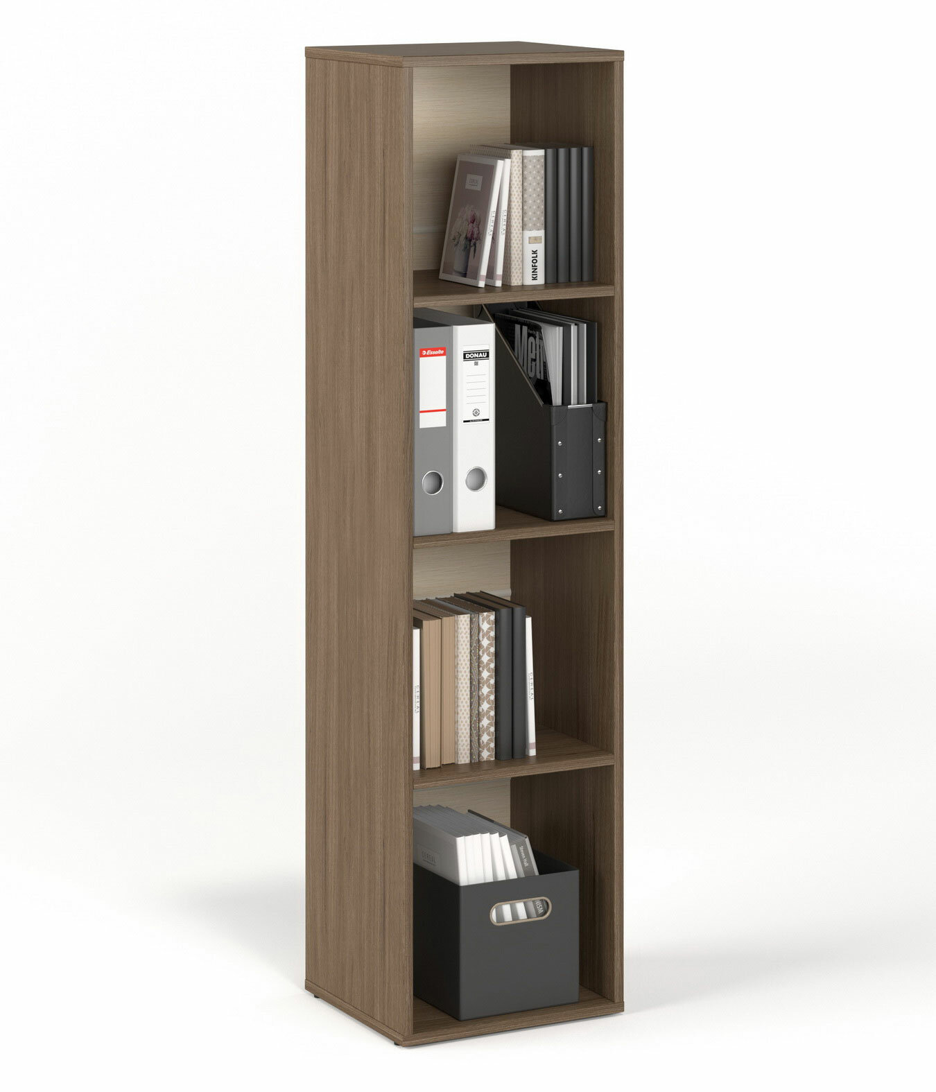 Стеллаж МагМебель Б13 ясень шимо тёмный