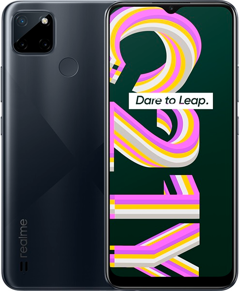 Смартфон REALME C21Y (идеальное состояние), 4/64GB, черный, Unisoc T610 (12 nm), Global
