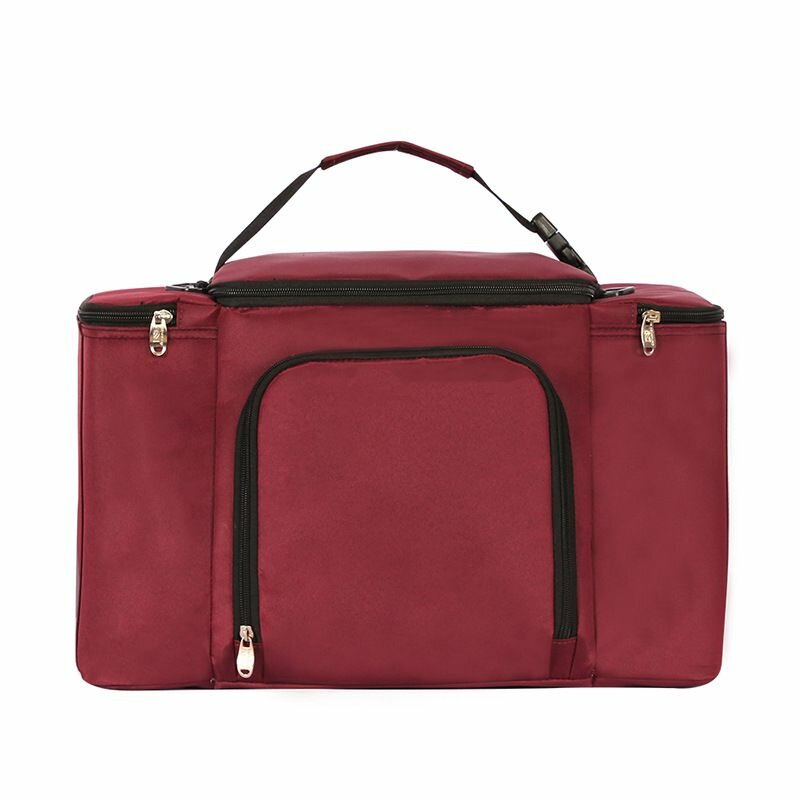 Коричнево-красная изолированная сумка, 27 литров, сумка-холодильник для рыбалки, пикников, пляжей, пеших прогулок и поездок на автомобиле