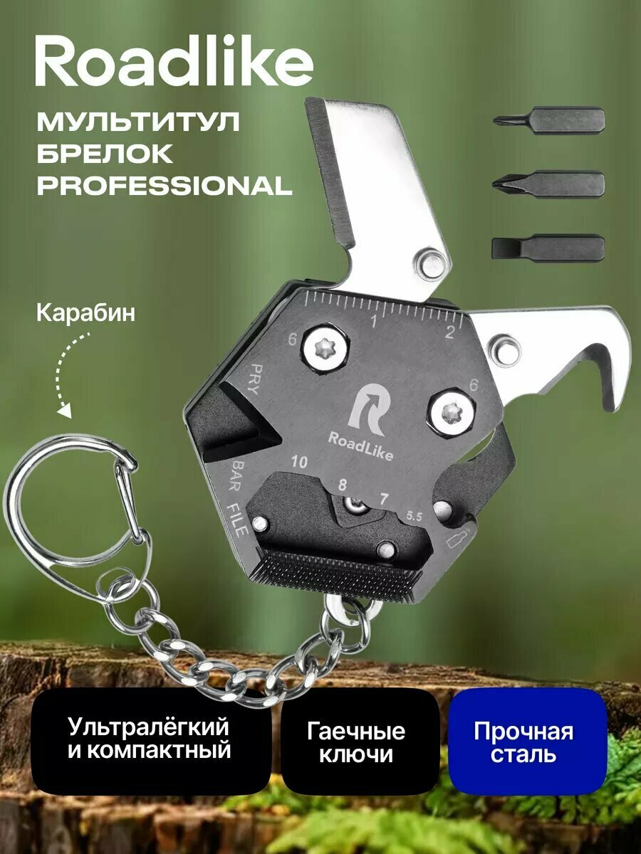 Мультитул брелок велосипедный набор инструментов 10 в 1