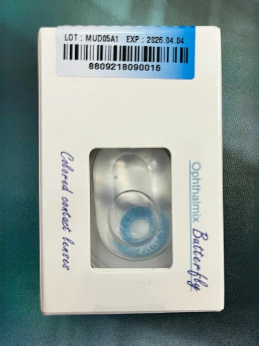 Офтальмикс Батерфляй 1тон Aqua Blue/3 месяца/2 шт.