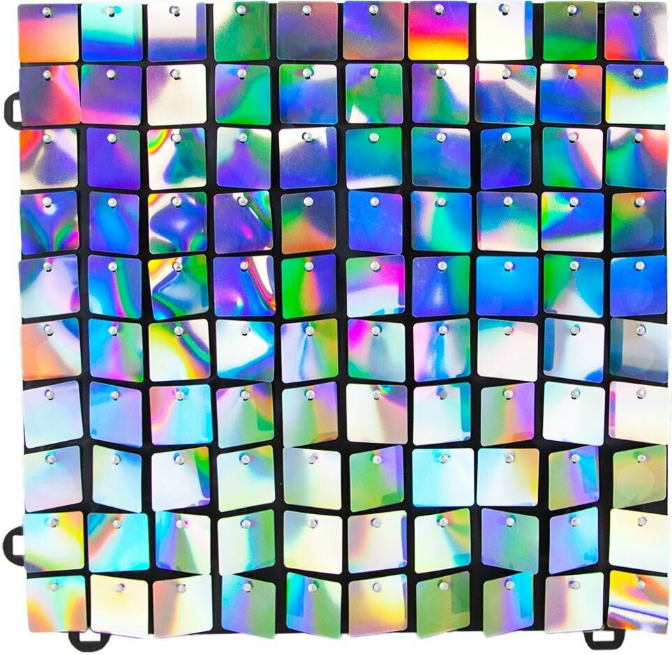 Панель декоративная Волна веселья Пайетки, 30х30 см, цвет Перламутр голография