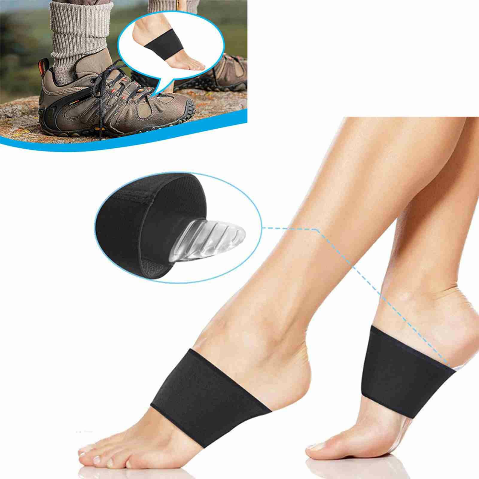 Arch Cushion, Foot Sleeves , Compression Support, Original Silicone Gel Pads Set, for Feet Flat