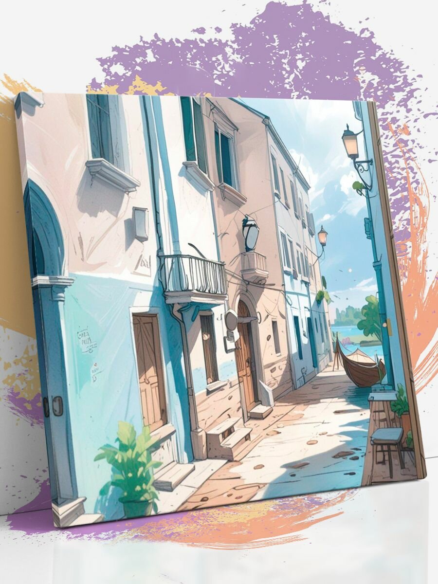 Картина по номерам на холсте с подрамником, "Венеция. Живописный вид", 40х40 см