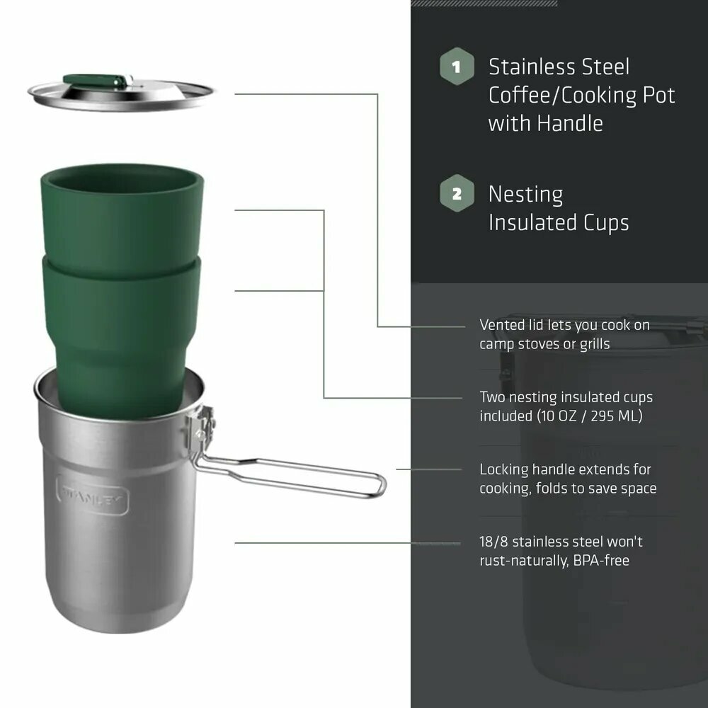 KNOW EASY-Набор посуды STANLEY Adventure Nested Double Cup