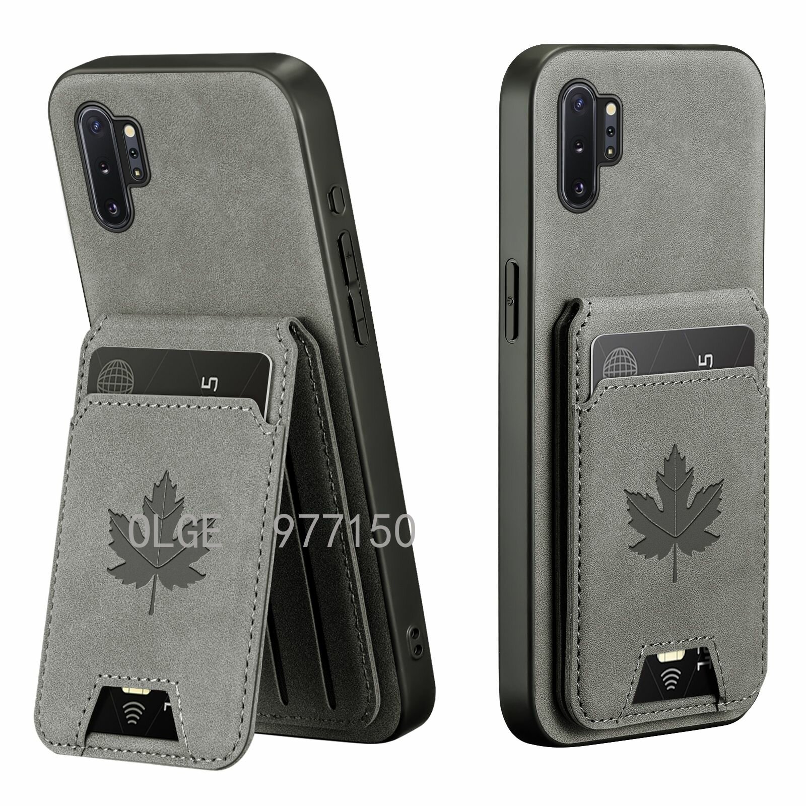 OLGE кожаный чехол для Самсунг Галакси Ноут 10 Плюс / Samsung Galaxy Note 10 Plus с держателем для карт, защитный флип-чехол, нескользящий, удобный