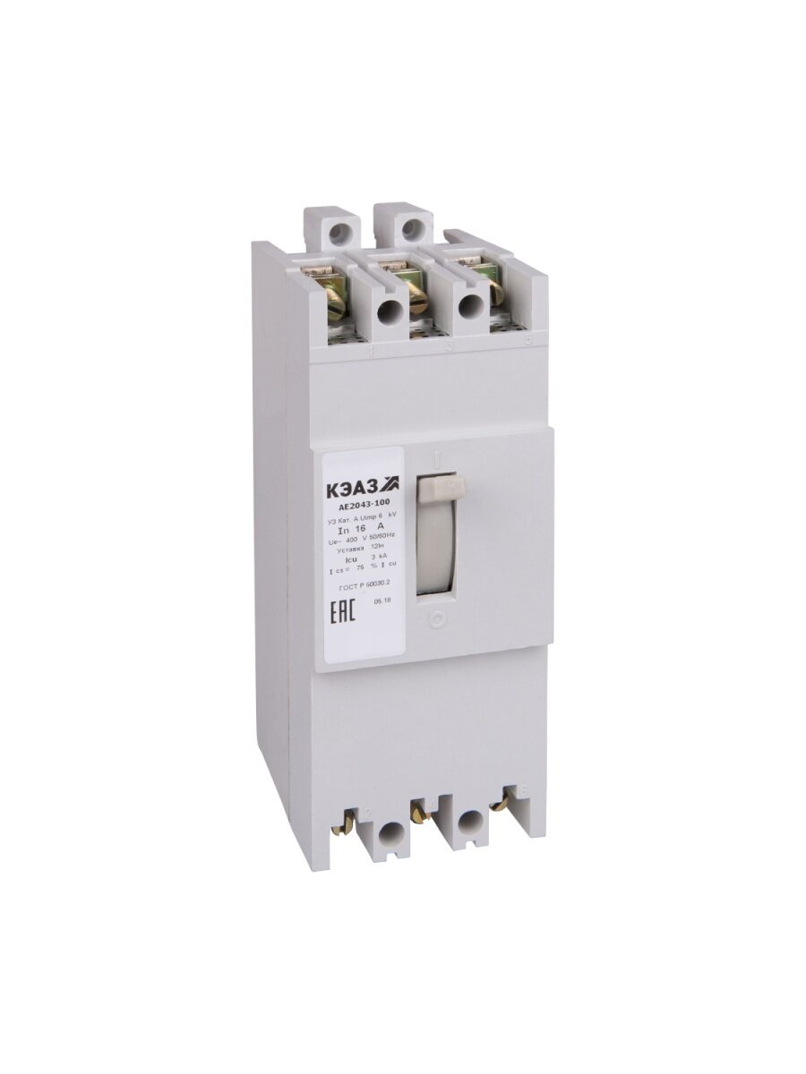 Выключатель автоматический 63А 12Iн АЕ2046-100 У3 400В AC КЭАЗ 104228