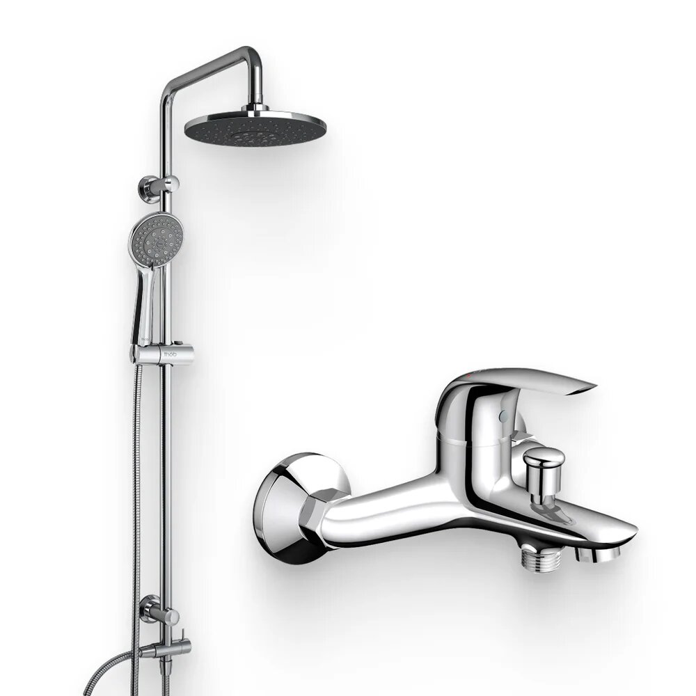 Душевой комплект Смеситель Dorff Stark D1101000 / Стойка Norma D0710000