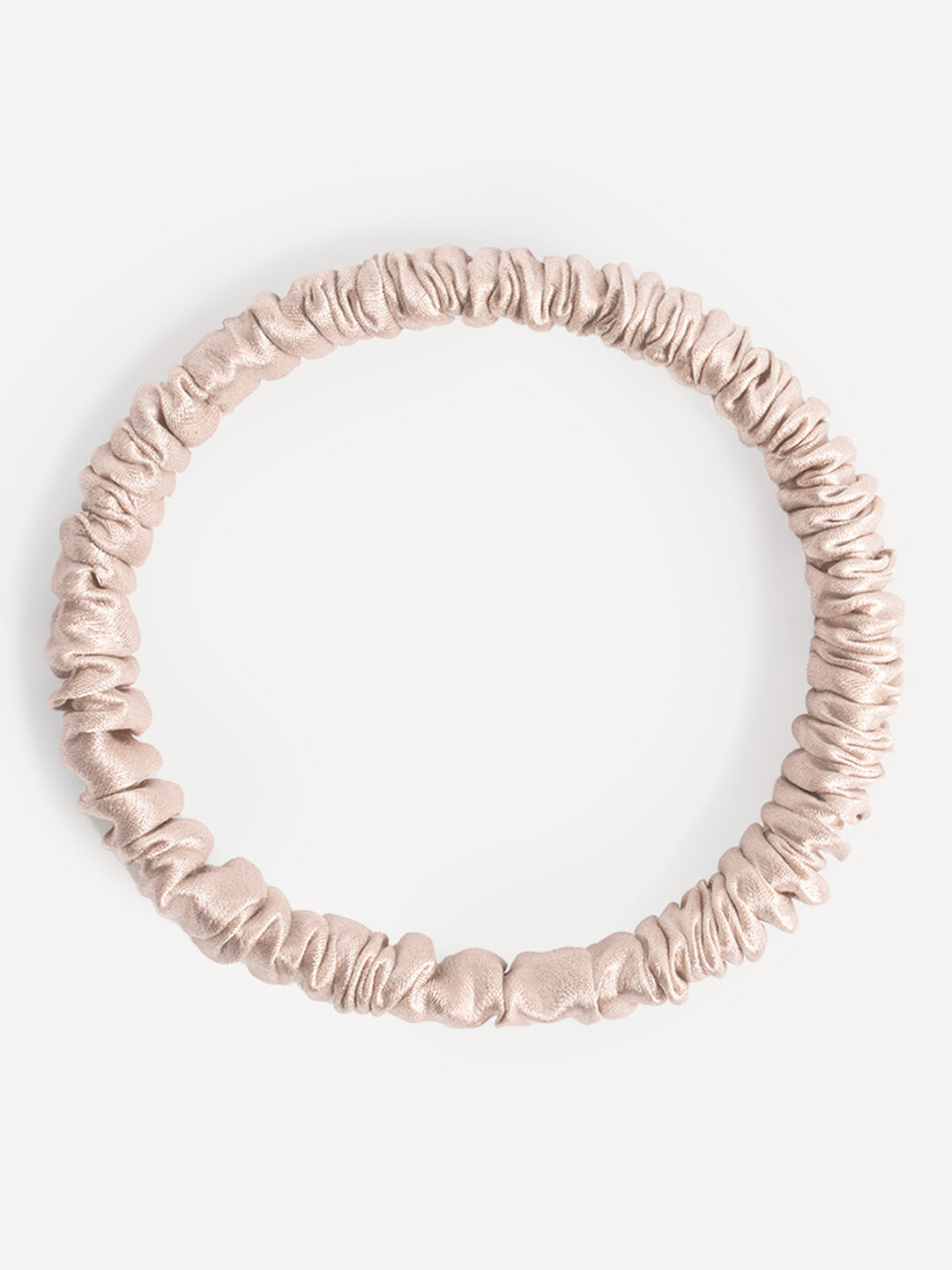 Шелковая резинка для волос MINI из 100% натурального шелка, Бежевый