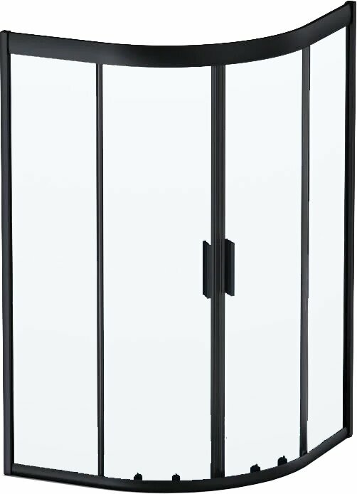 Душевой уголок AM.PM Gem Deep W90G-401A090BT без поддона, стеклянный, черный, 89x89, раздвижной, немецкий