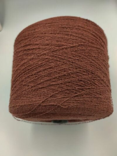 Пряжа Хлопок-букле (100% хлопок, 7.5м/1г) 036 рыже-коричневый молочный шоколад (200г, 1500м) С8Е