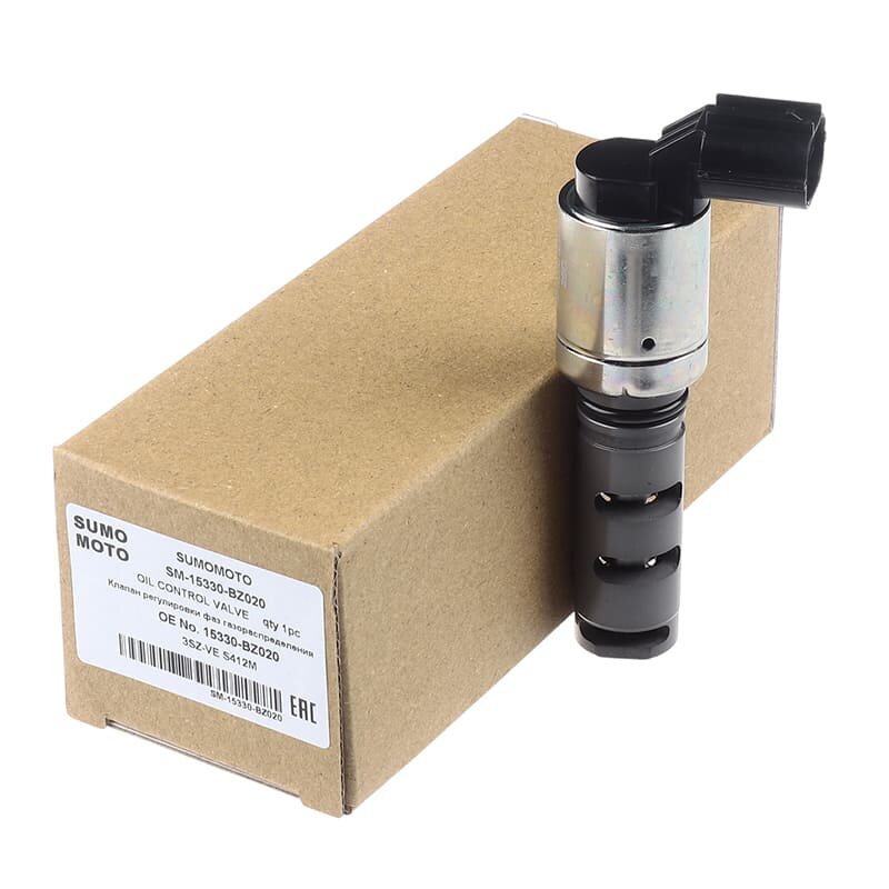 Клапан электромагнитный регулировки фаз ГРМ (VVTI) SM-15330-BZ020 SUMOMOTO; OEM 15330-BZ020; Двигатель 3SZ-VE S412M