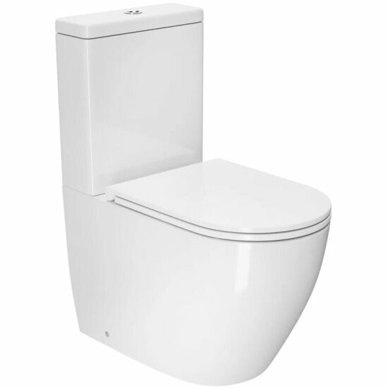 Унитаз-компакт D&k безободковый торнадо Matrix 630*365*840мм, сиденье микролифт, белый (DT1397516)