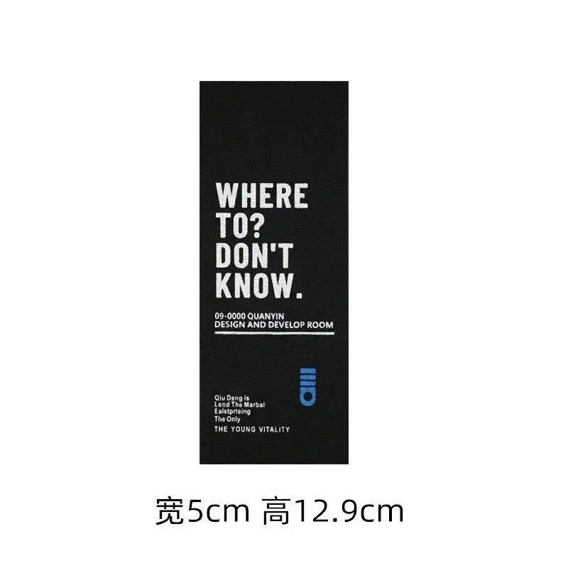 Черная тканевая этикетка для одежды Черный, 2 black