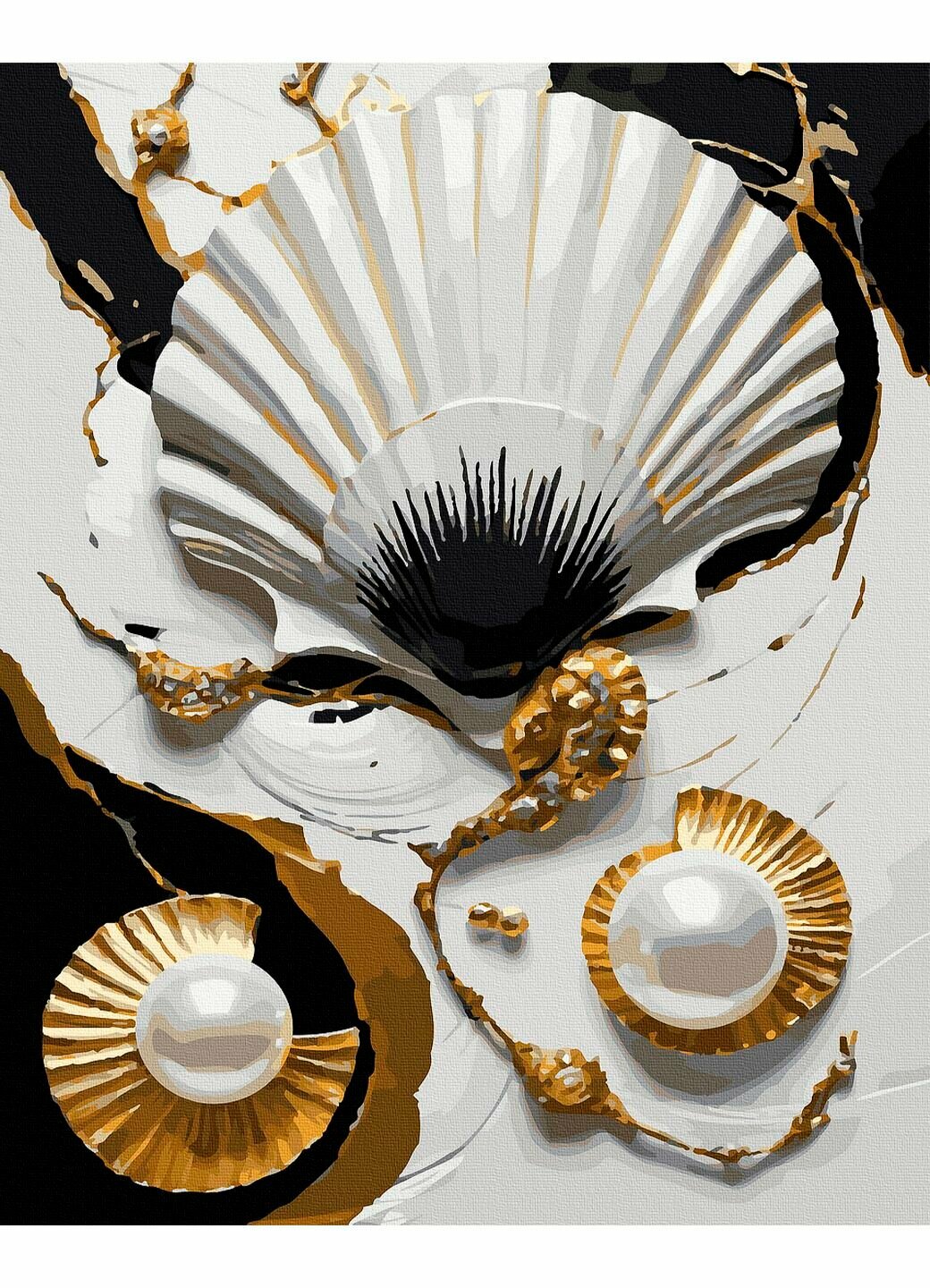 Картина по номерам 40x50 см поталь Жемчужина 2