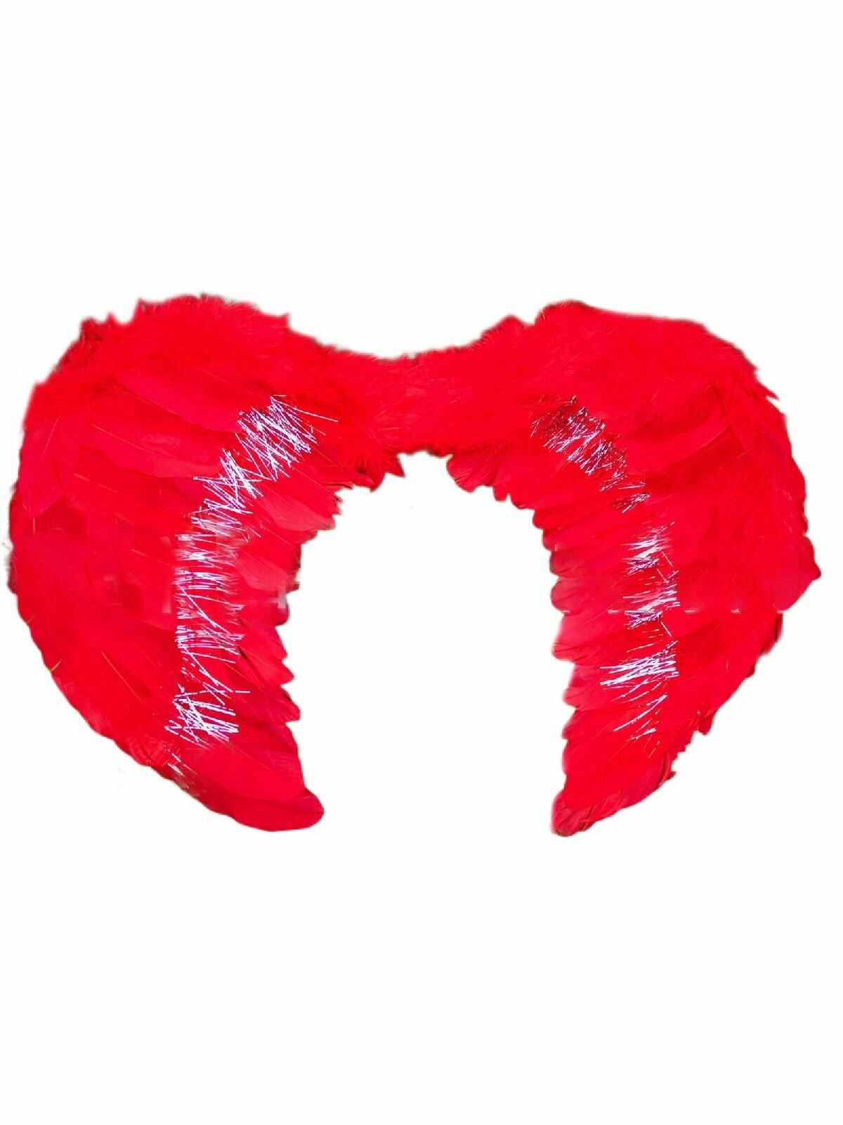 Крылья ангела, перья феи, подарок для детей, красный - M