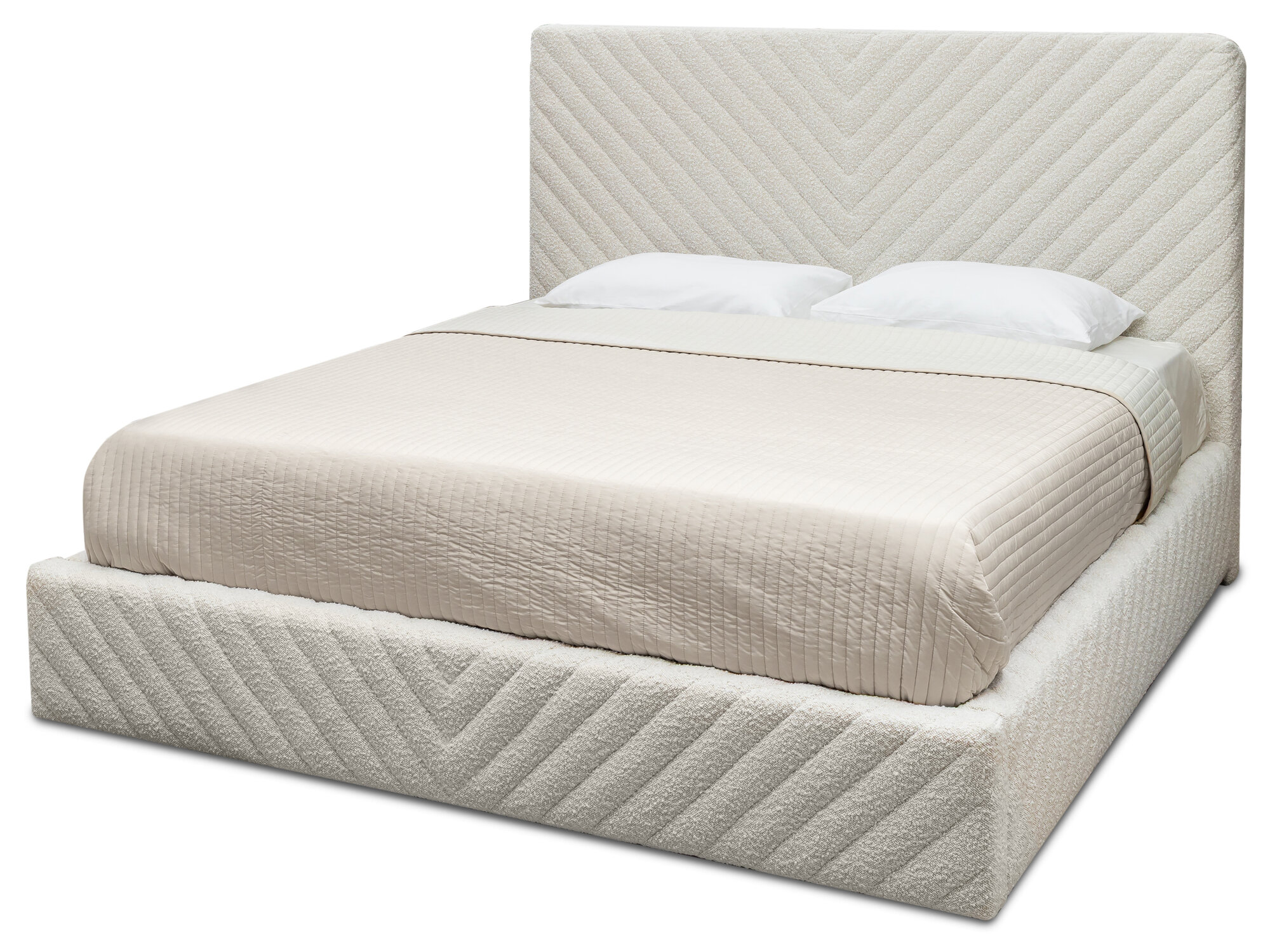 Кровать Valerie 180, Каркас - березовая фанера, Наполнитель - ППУ, Решетка из углеродистой стали и ламелями из фанеры,