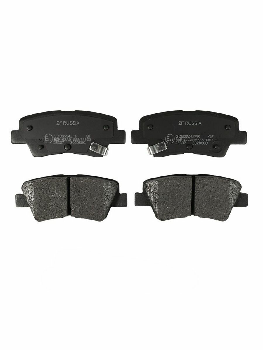Колодки тормозные дисковые задние ZF Russia GDB3594ZFR для Hyundai i20, i30, i40, Kia Soul