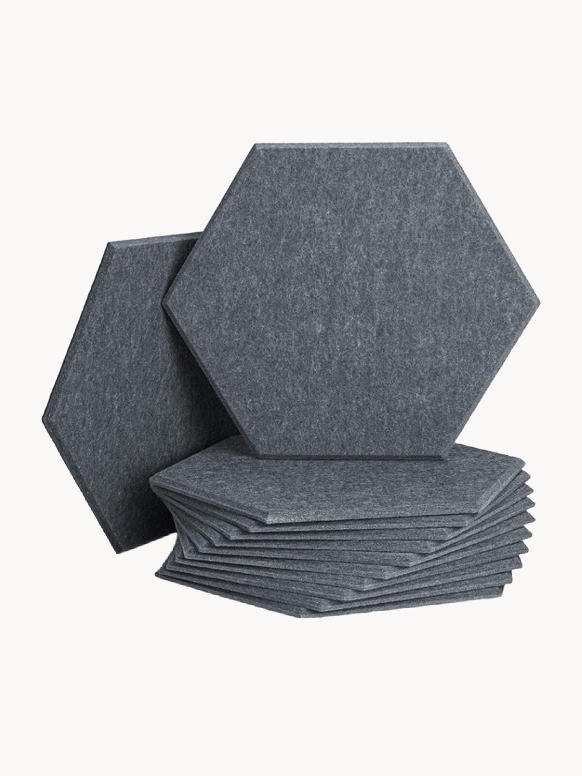 Самоклеящиеся акустические шумоподавляющие звукоизоляционные декоративные панели, цвет серый, 12 штук, HomeHacks