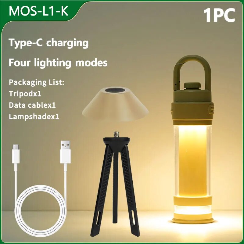 MOSLIGHTING Портативный кемпинговый фонарь военный зеленый 10Вт MOS-L1-khaki