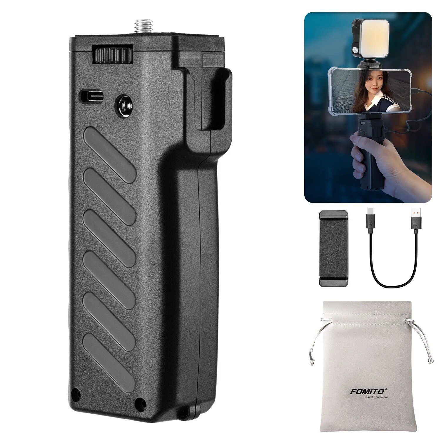FOMITO аккумуляторная ручка Power Bank мобильный источник питания 6000 мАч для спортивных камер DSLR зеркальных камер вход для мобильного телефона