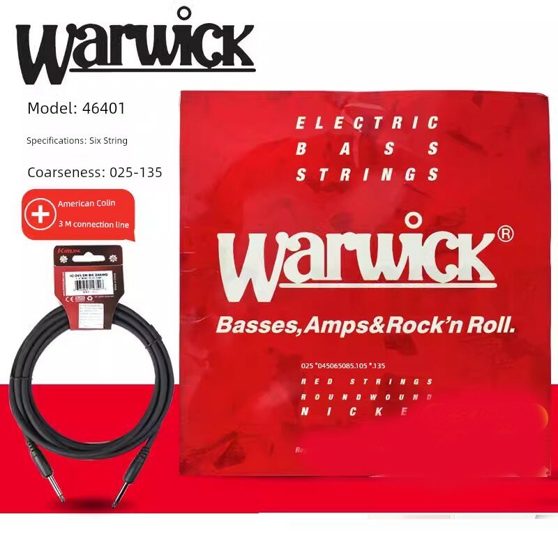 Струны для бас-гитары Warwick Red Label, четырех- и пятиструнные, 42200, набор струн для бас-гитары Шестиструнный