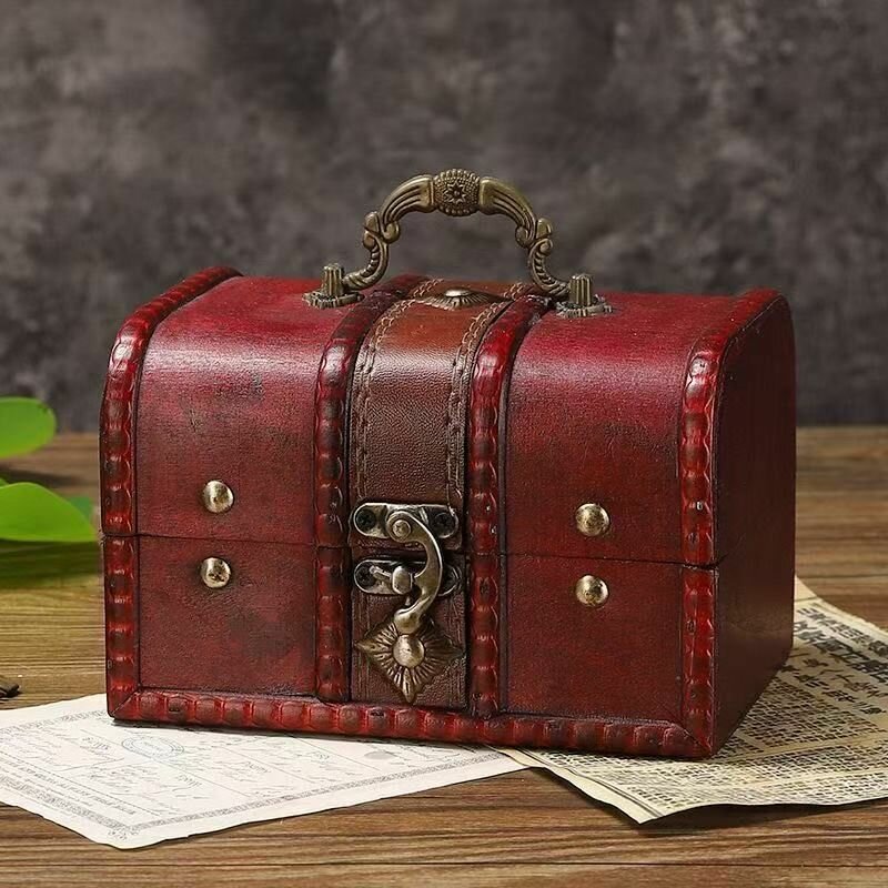 Шкатулка сундучок "Средневековье" с клёпками 9,5х22х15,5 см