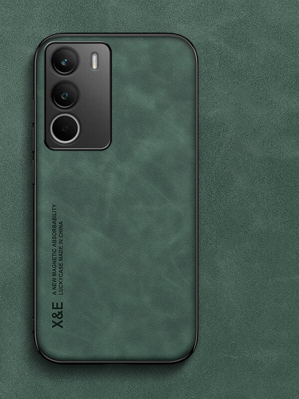 Чехол для телефона для Realme P3 Lite , кожа на ощупь мягкая, ударопрочная и магнитная