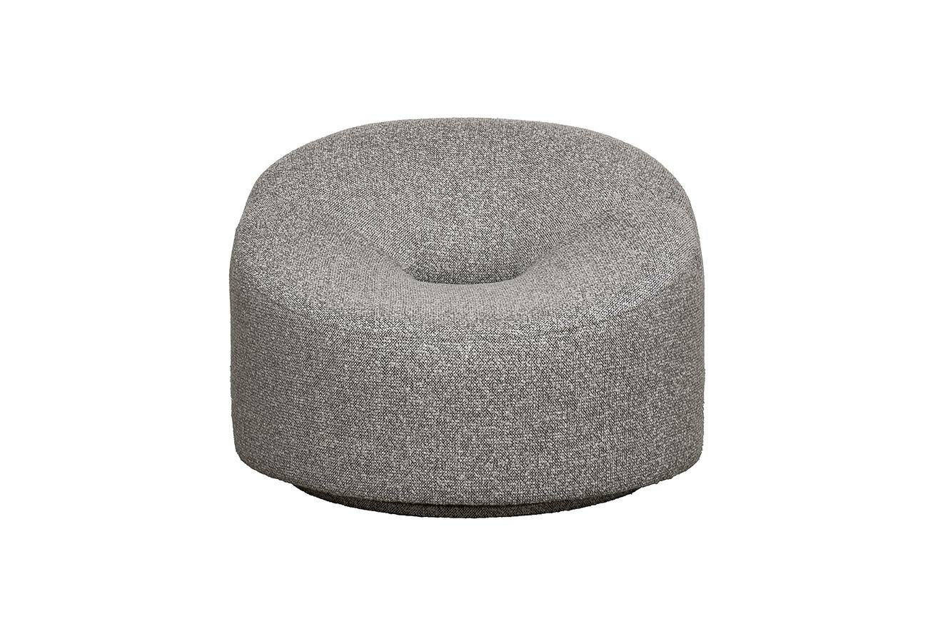 Мебель Garda Decor Кресло поворотное Луна(Luna) рогожка черно-серый Santo1606-CHSER 98*90*69см арт. LUNA-Santo1606-CHSER