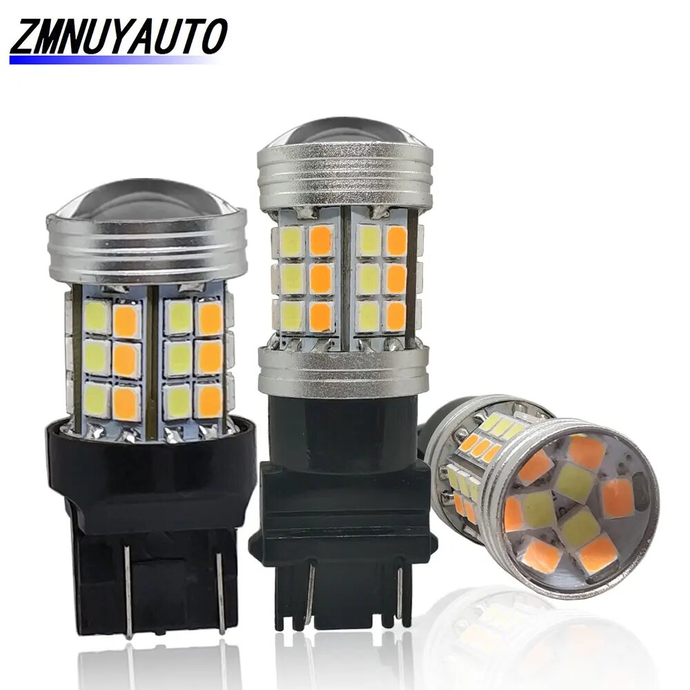 2 шт. 3157 LED двухцветный стоп-сигнал 12V