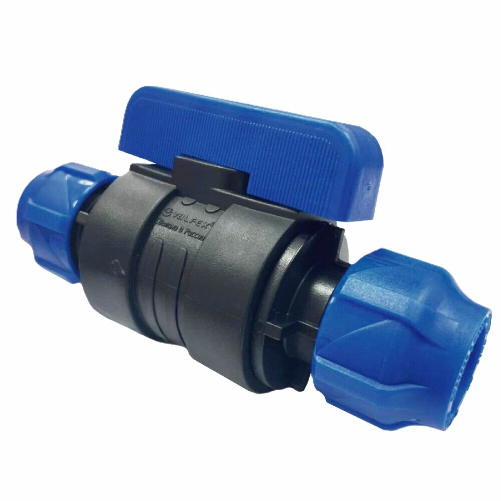 Кран шаровой компрессионный ПЭ Дн 40х40 Ру16 VALFEX 121001234040