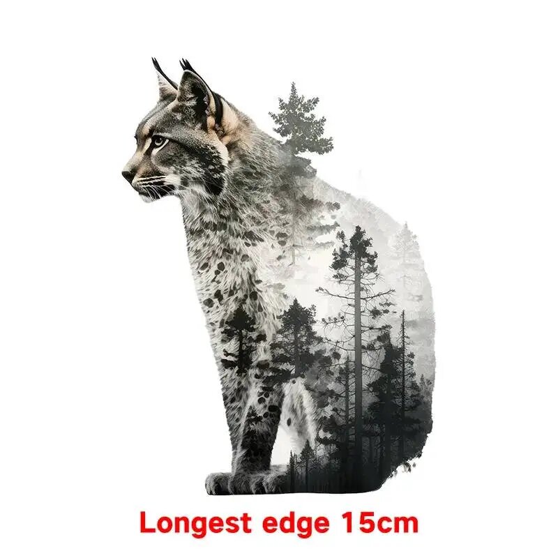 Набор патчей с животными и пейзажами для декорирования детской одежды Серый, NTH-00724-34