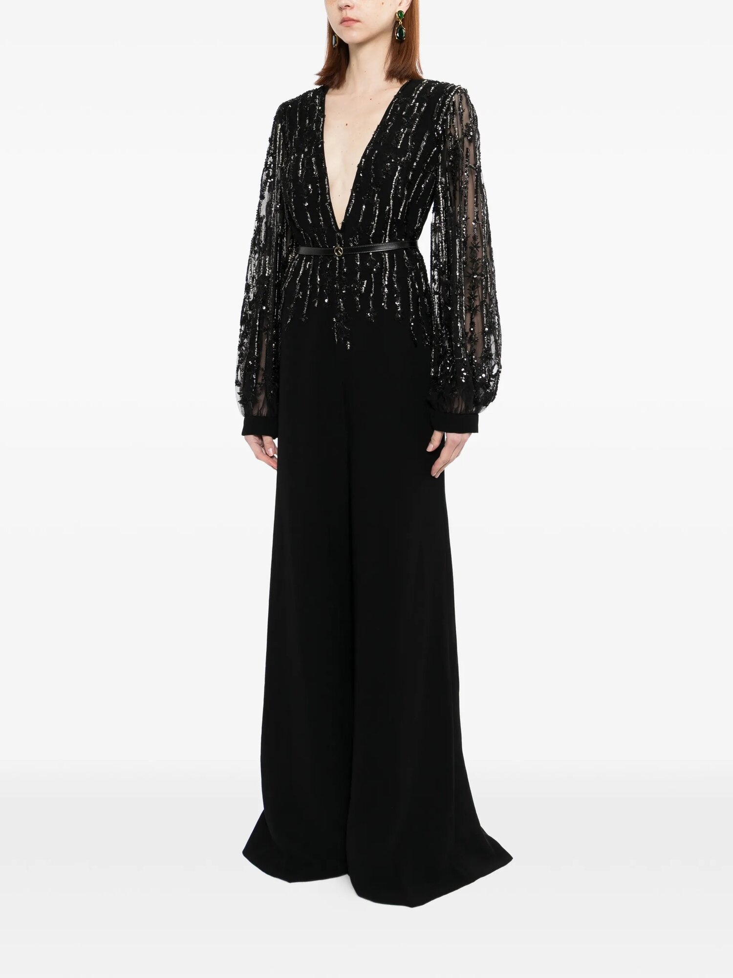 Комбинезон SAIID KOBEISY Crepe beaded jumpsuit, размер 38 — фото 1