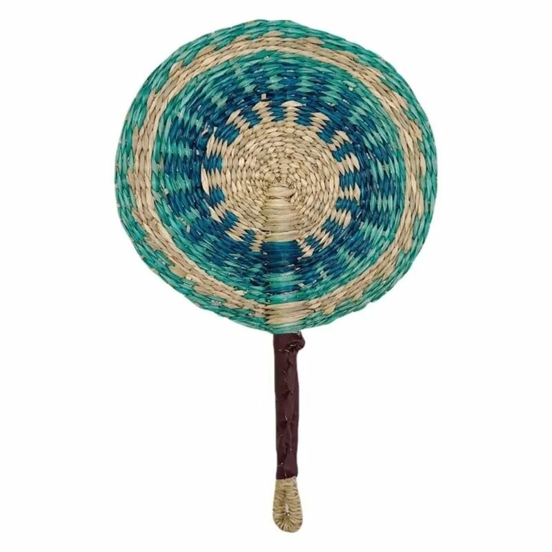 (1 шт.) Вьетнамский веер ручной работы из Ганы-синий