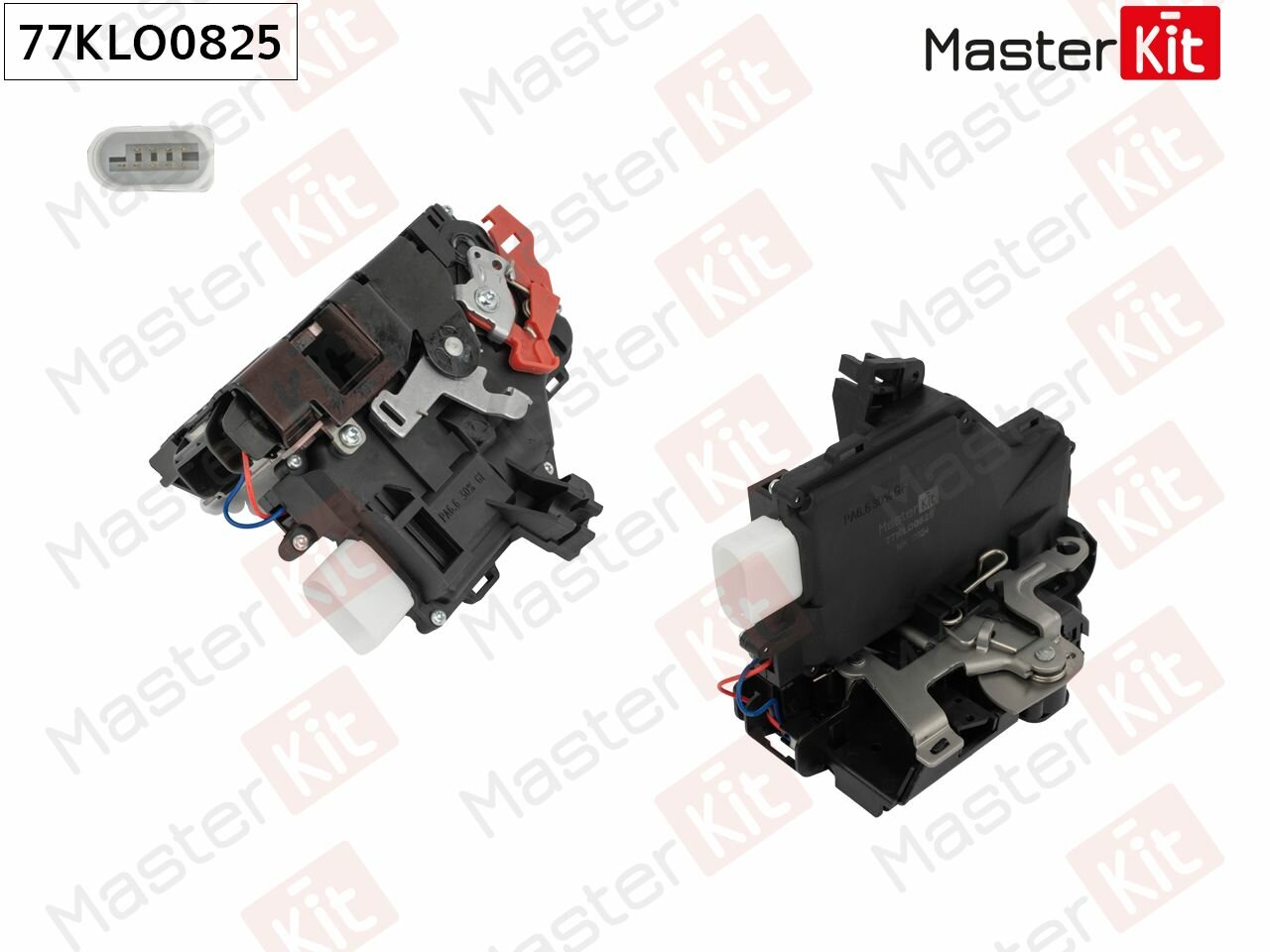 Замок передней левой двери Skoda OCTAVIA II 1Z3 1Z5/Volkswagen JETTA III 1K2 2004 - 2013 - MasterKit 77KLO0825