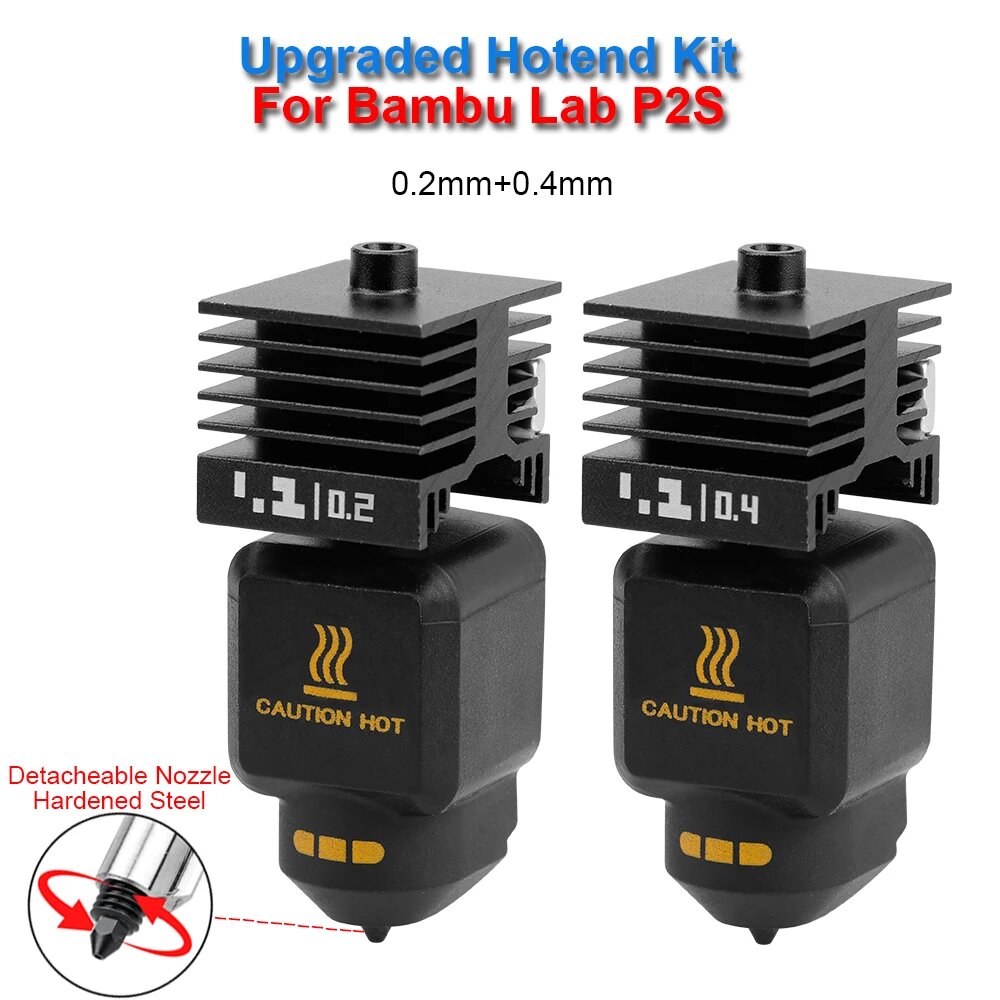 Hotend комплект для Bambu Lab P2S 0.2/0.4 мм, черный