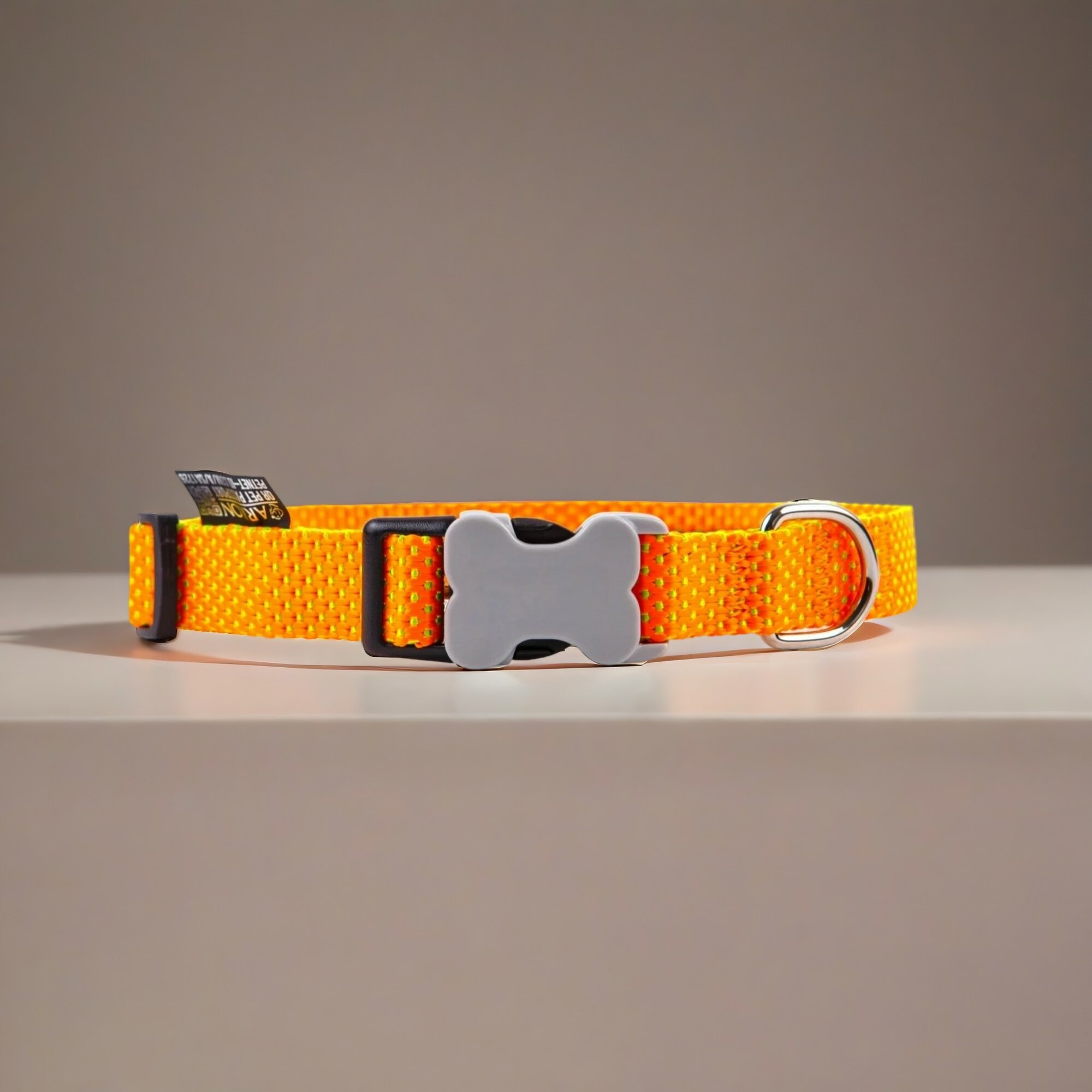Ошейник для собак и кошек "Dog&Vogue Neo", оранжевый, 15 мм, обхват шеи 24-32 см