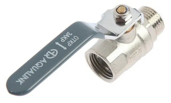 Кран шар. для воды 1/2", (вн-нар, г/ш) рычаг,