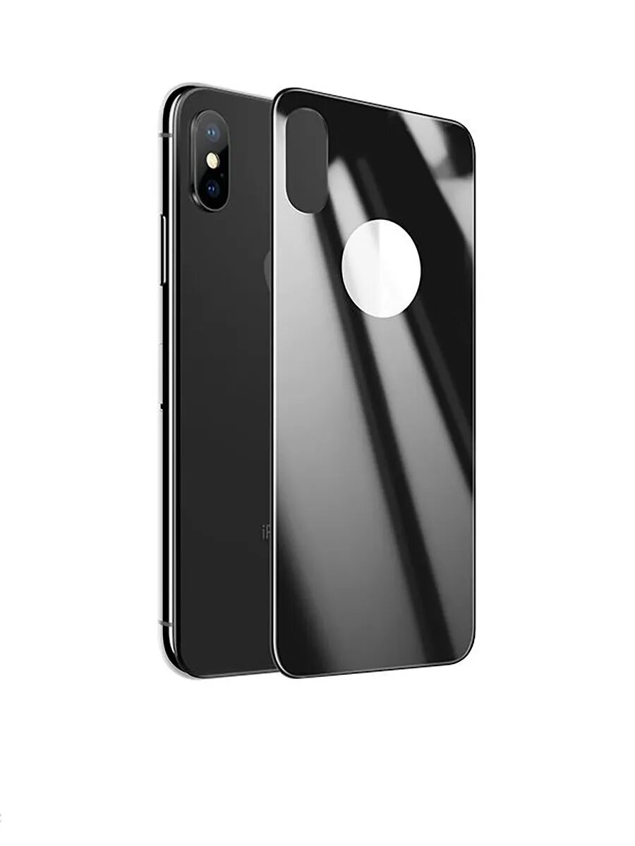 Защитное стекло Hoco V10 iPhone X, заднее противоударное, 3D, цвет черный