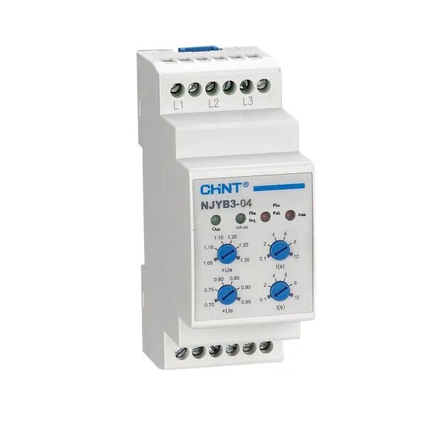 Реле контроль фаз NJYB3-8 переменное напряжение 380В (R) CHINT 697027