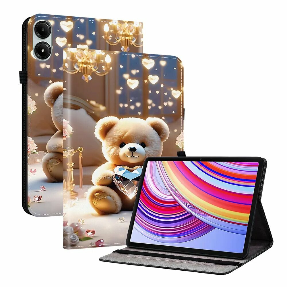 Чехол для Xiaomi Redmi Pad 2 Pro 12.1" / Poco Pad M1 / Redmi Pad Pro 2024, Poco Pad 2024 12.1", флип-чехол из искусственной кожи Для планшета, чехол со встроенной подставкой и держателем для карт