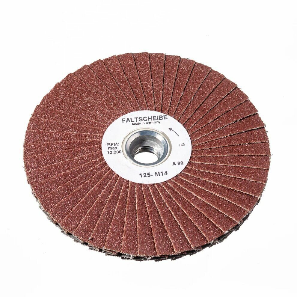 Круг лепестковый торцевой 125 мм веерный Р60 М14 (корунд) FS WENDT